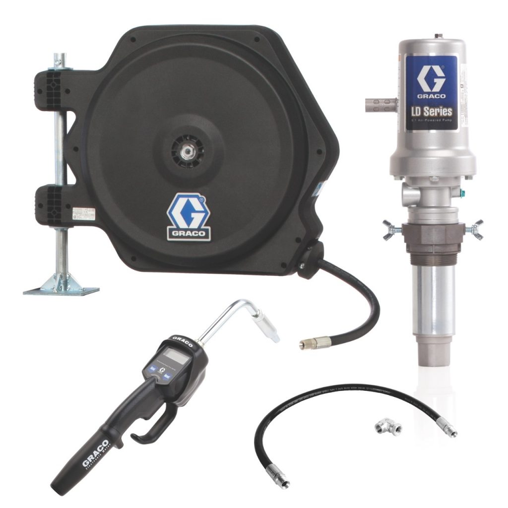 Graco LD Series 5:1 Tank Mount Oil Pump with SD™ Series Hose Reel ...