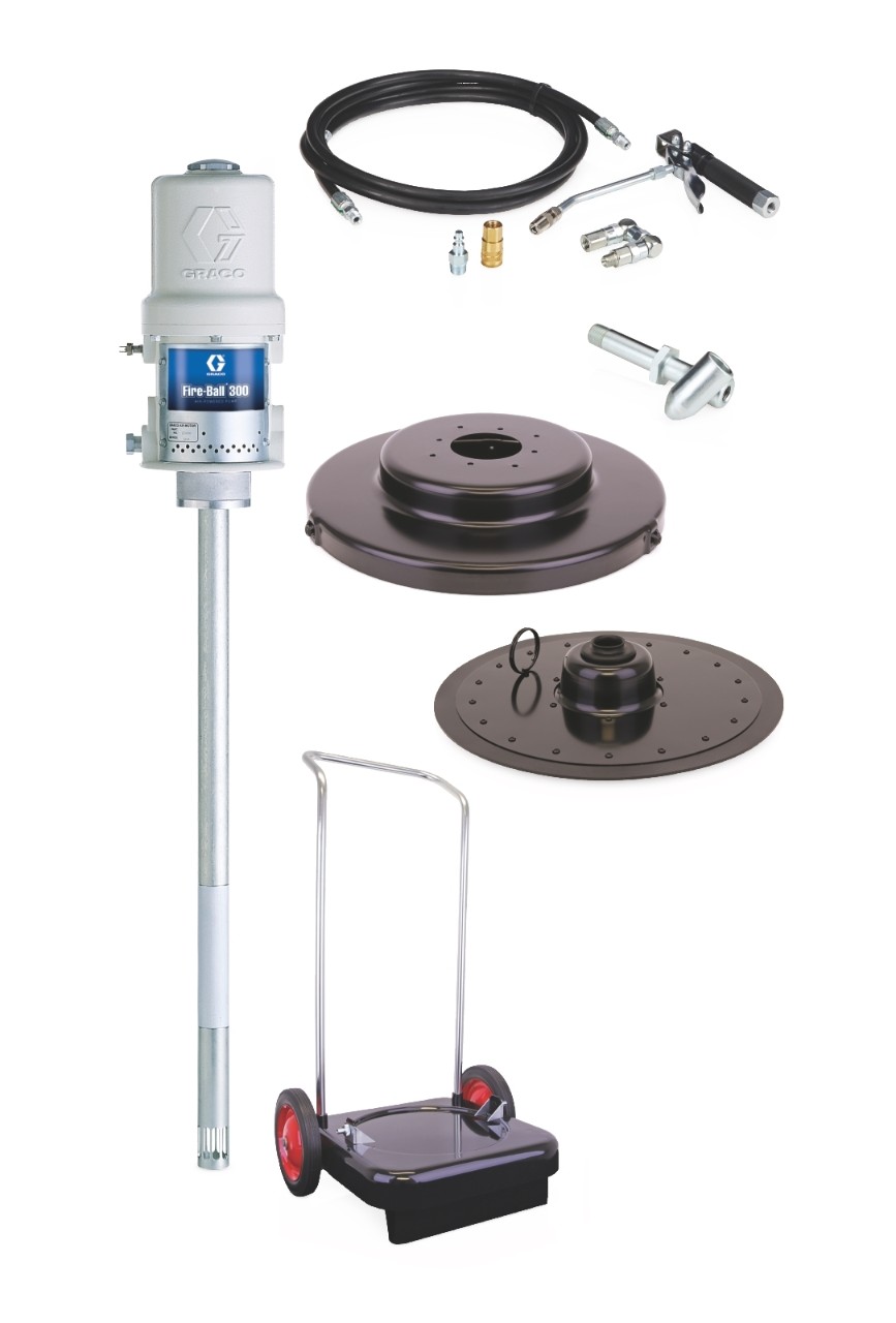 Graco Fire-Ball® 300 Series 50:1 120 lb. (54 kg) Grease Pump - Portable ...