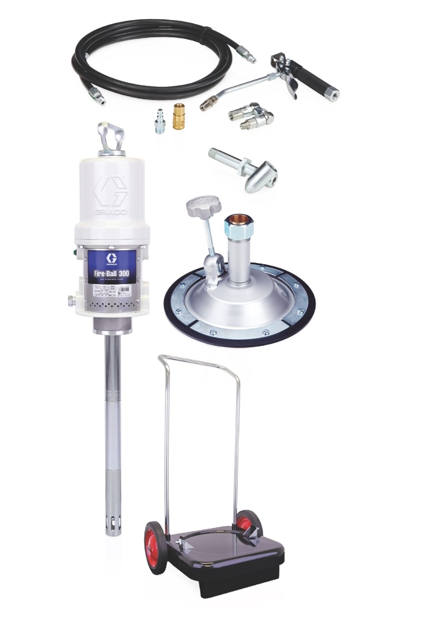 Graco Fire-Ball® 300 Series 50:1 50 lb. (23 kg) Grease Pump - Cart ...